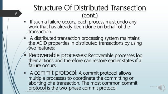 Distributed concurrency control | PPTX