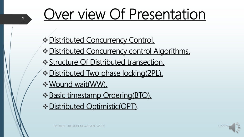 Distributed Concurrency Control