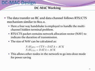 Distributed contention based mac protocol for cognitive radio | PPT