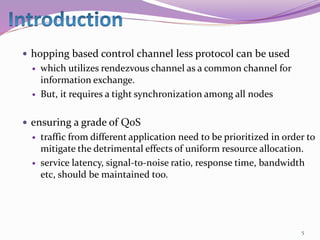 Distributed contention based mac protocol for cognitive radio | PPT