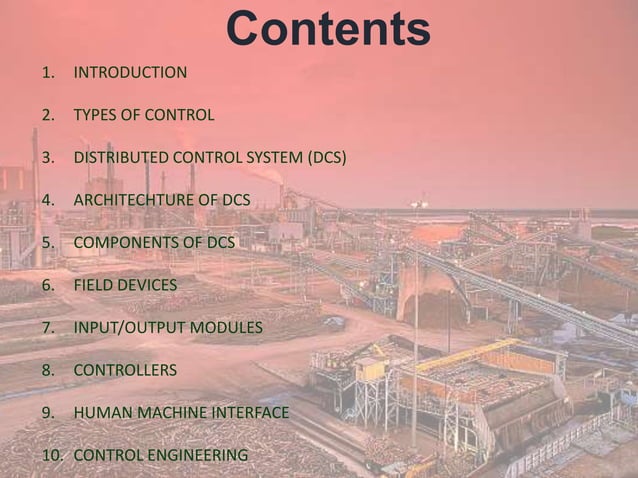 Distributed Control System Presentation Ppt