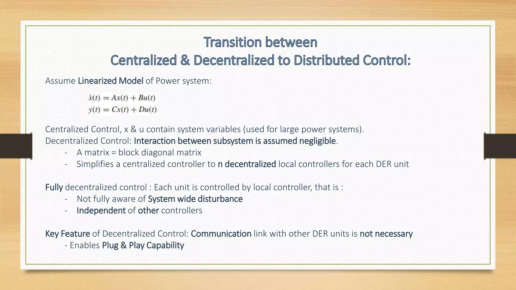 Distributed control techniques in Micro-Grid | PPTX