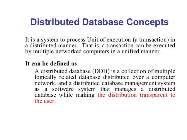 Distributed Database Management System