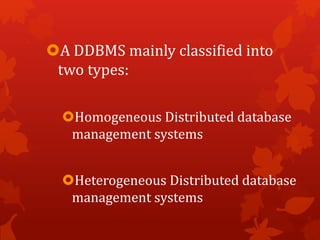 Distributed database | PPTX