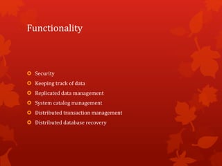 Distributed database | PPTX