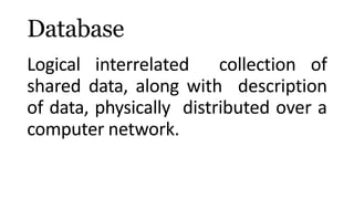 Distributed Database | PPT