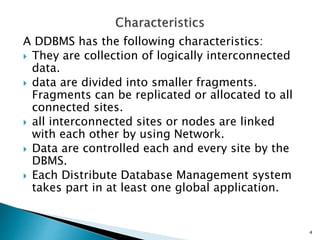 Distributed database management system | PPTX | Databases | Computer Software and Applications