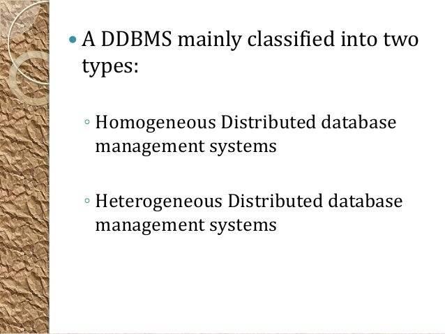 Distributed database