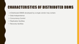 Distributed database management system | PPTX