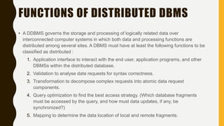 Distributed database management system | PPTX