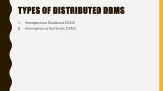 Distributed database management system | PPTX