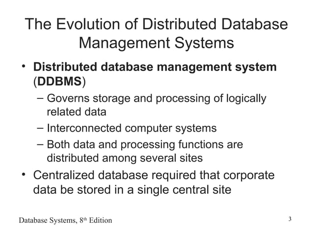 Distributed database management systems | PPT