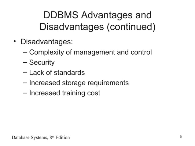 Distributed database management systems | PPT