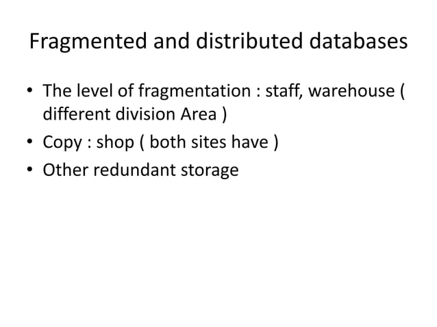 Distributed database Project ppt | PPT