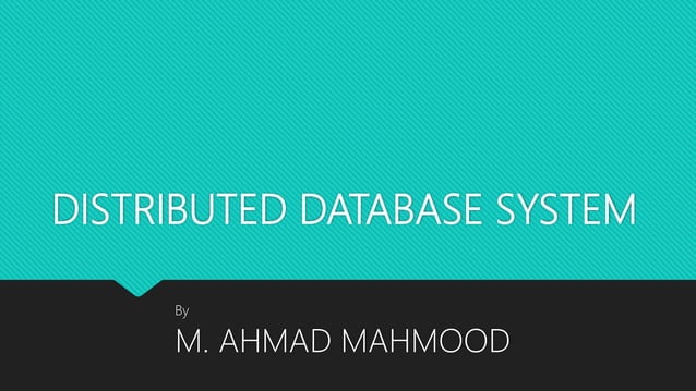 Distributed database system | PPT