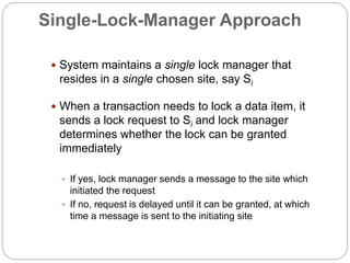 Distributed datababase Transaction and concurrency control | PPT