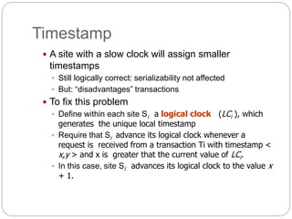 Distributed datababase Transaction and concurrency control | PPT