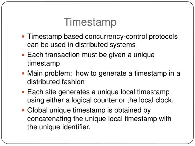 Distributed Datababase Transaction And Concurrency Control