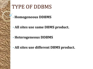 Distributed dbms | PPT