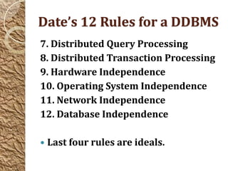 Distributed dbms | PPT