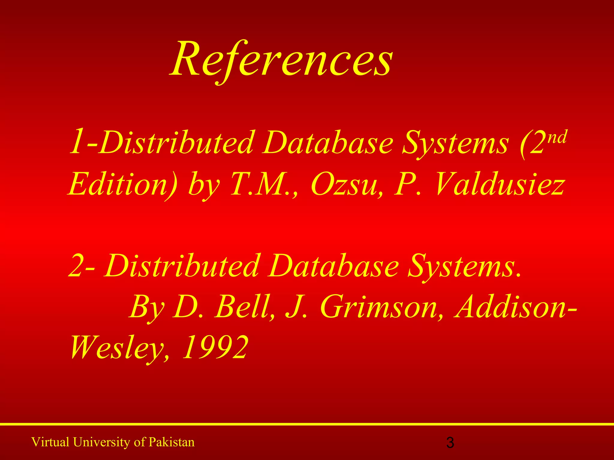 Distributed dbms cs712 power point slides lecture 1 | PPT Distributed dbms cs712 power point slides lecture 1 | PPT