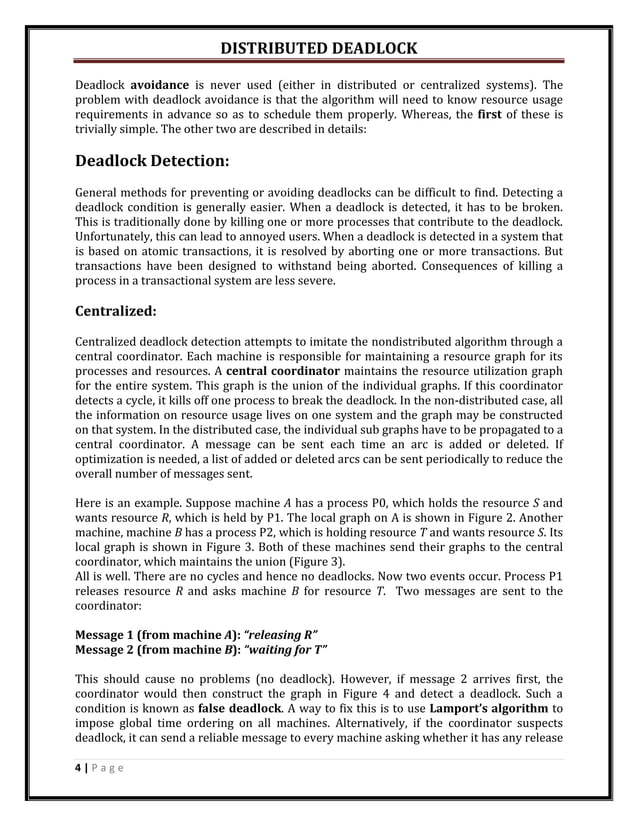 Distributed deadlock | PDF | Operating Systems | Computer Software and Applications