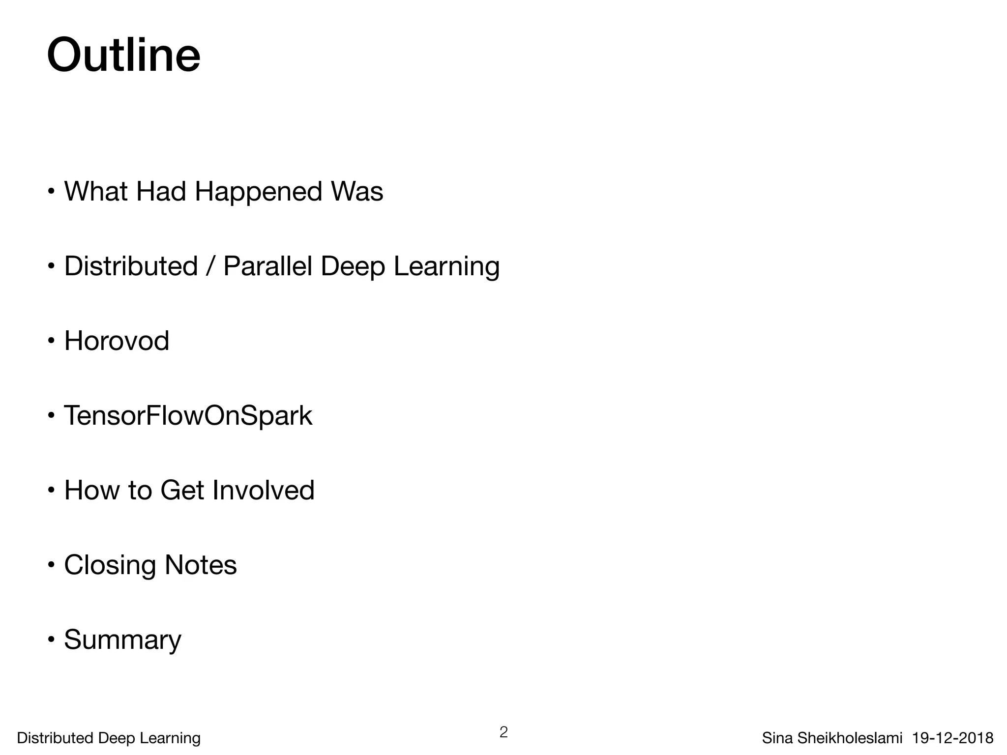 Distributed Deep Learning (And How to Get Involved) | PDF