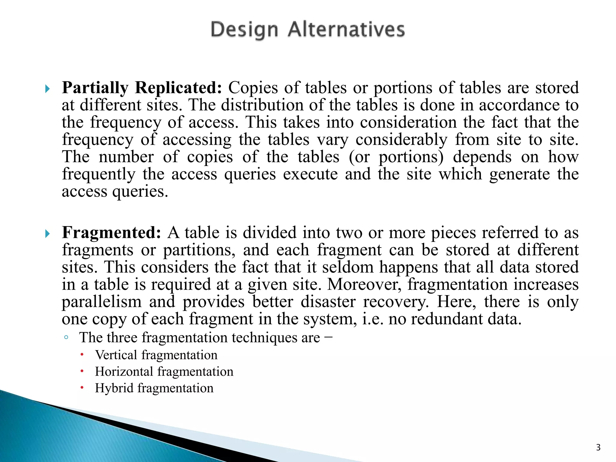 Distributed design alternatives | PPTX