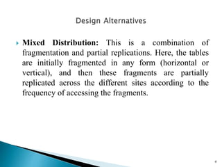 Distributed design alternatives | PPTX