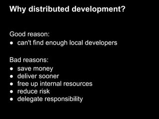 Cloud computing and distributed development teams; how to make it work ...