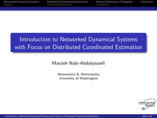 Introduction to Networked Dynamical Systems with focus on Distributed ...