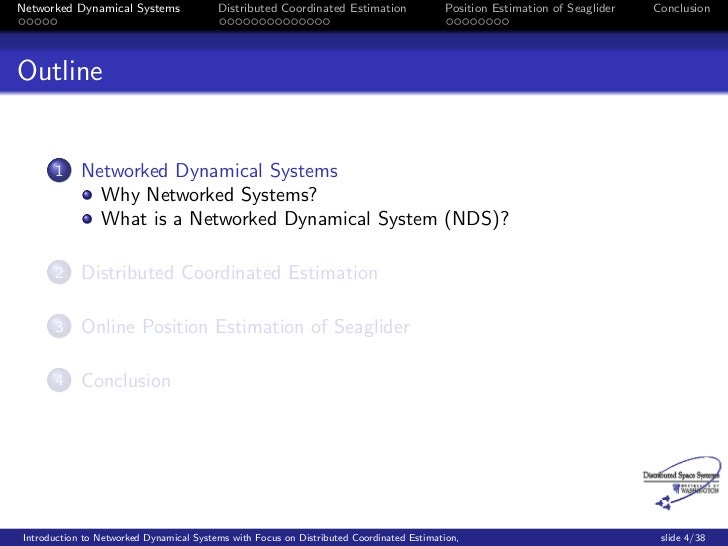Introduction To Networked Dynamical Systems With Focus On Distributed