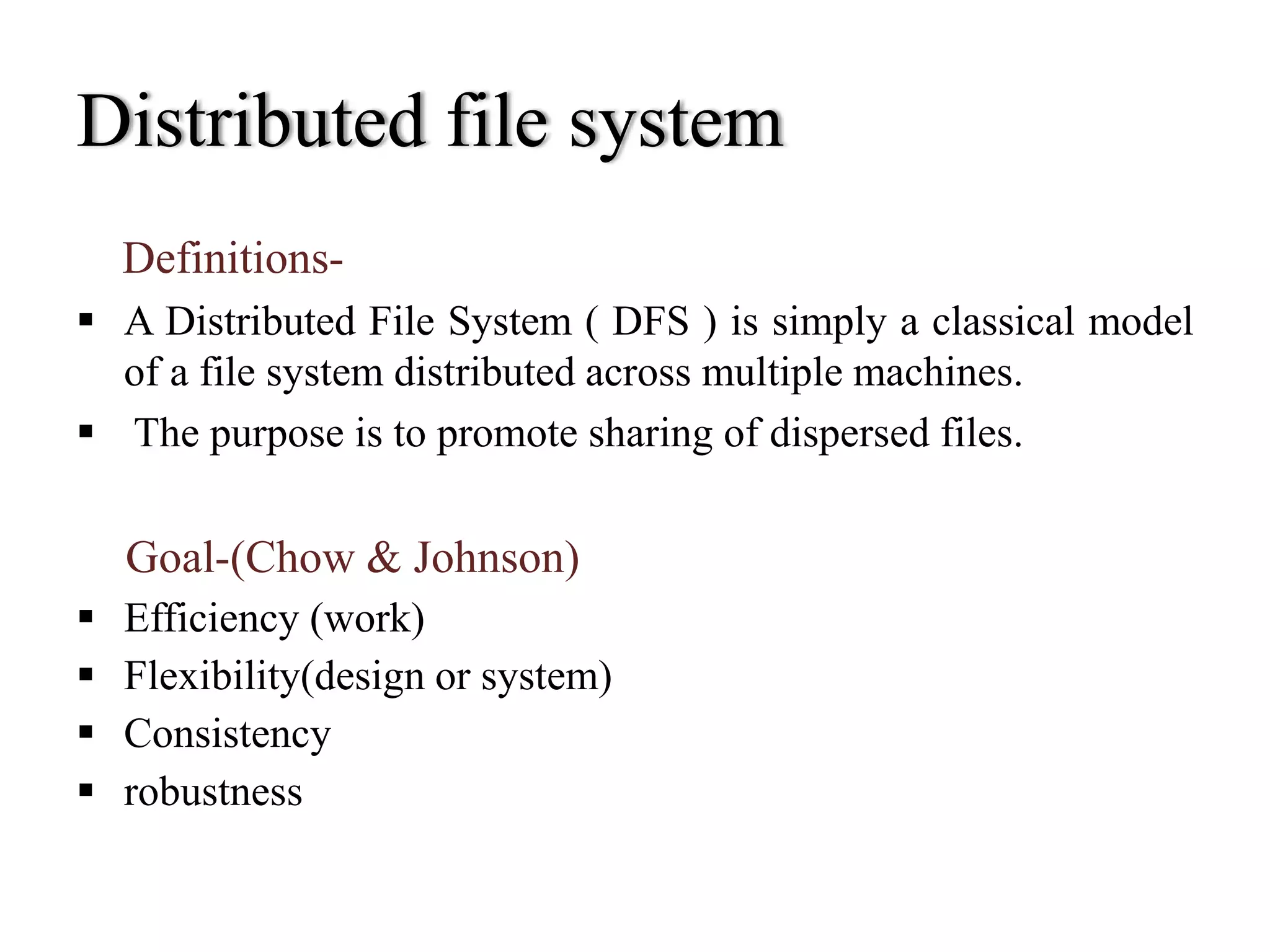Distributed file system | PPTX