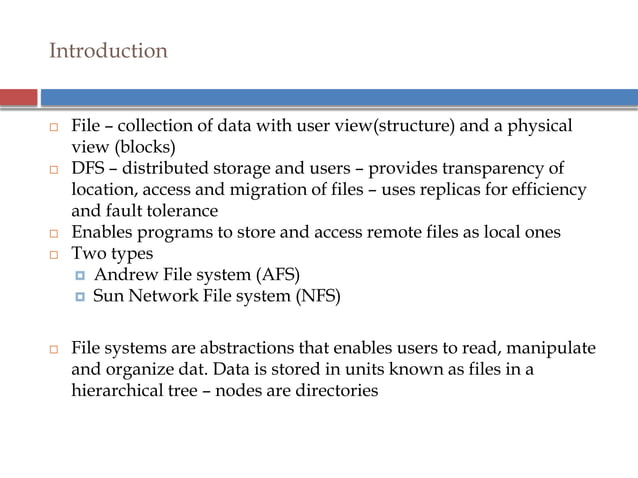 Distributed file system | PPT