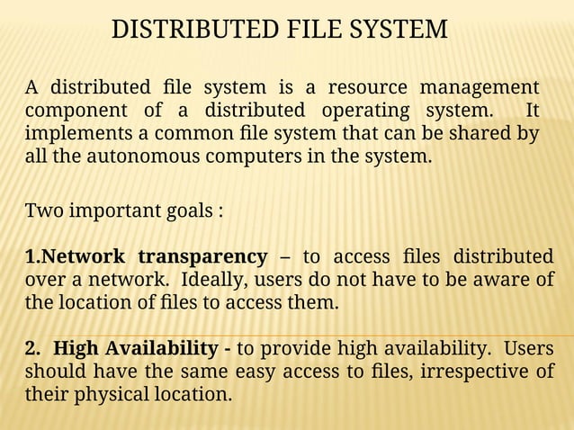 File Distribution System for Operating S | PPT | Free Download