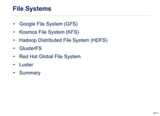 Distributed Filesystems Review | PPT
