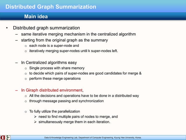 Distributed graph summarization | PPT