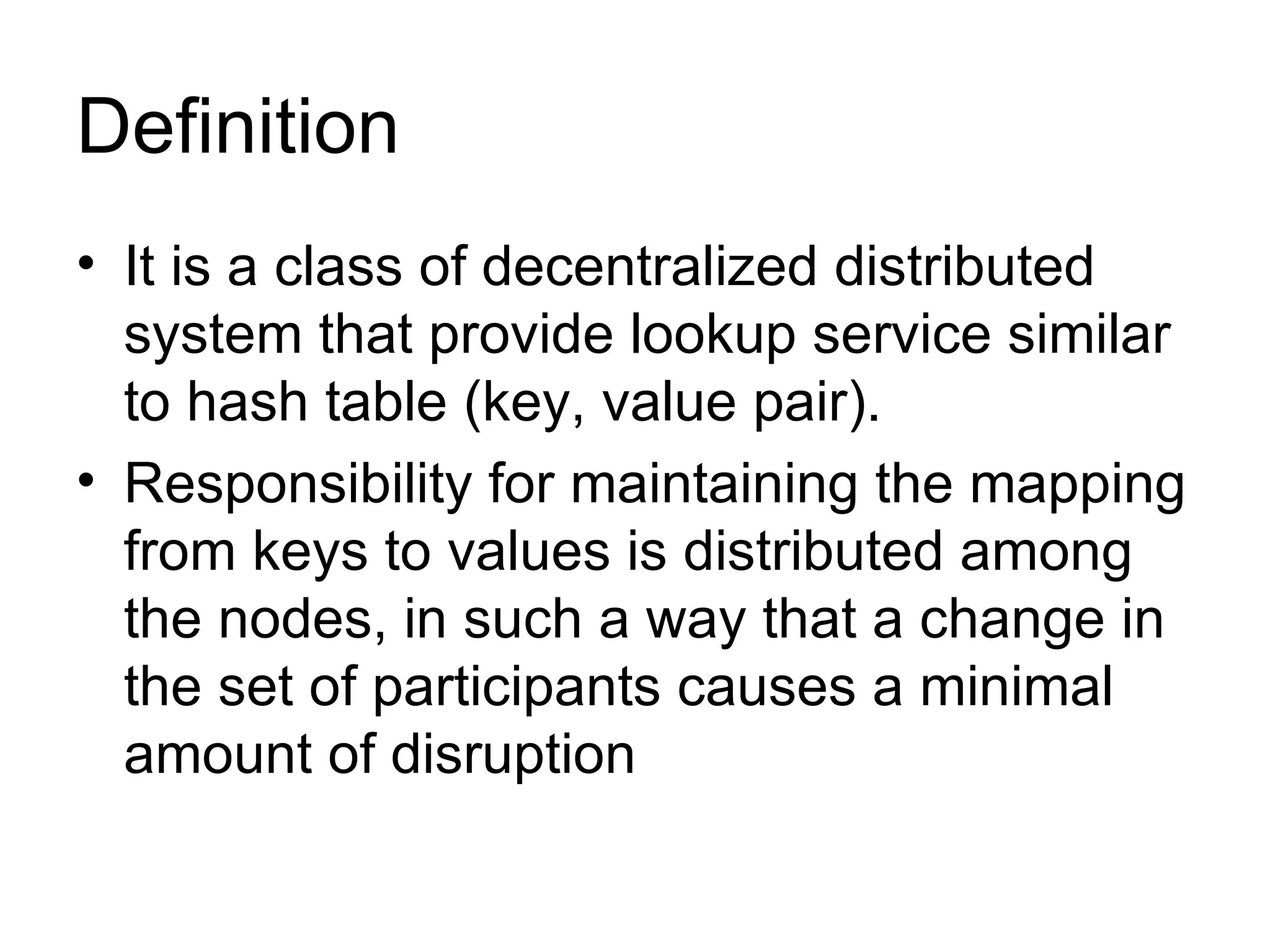 Distributed Hash Table | PPT Distributed Hash Table | PPT