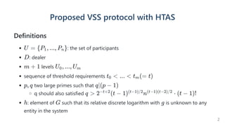 Distributed key generation protocol with hierarchical threshold access structure | PDF ...