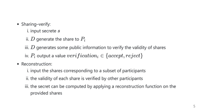 Distributed Key Generation Protocol With Hierarchical Threshold Access Structure Ppt