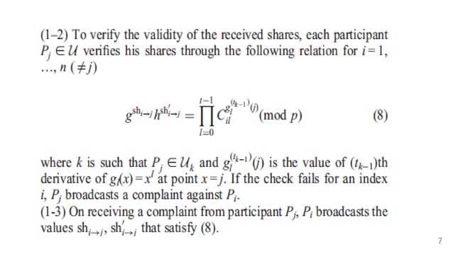 Distributed Key Generation Protocol With Hierarchical Threshold Access Structure Ppt