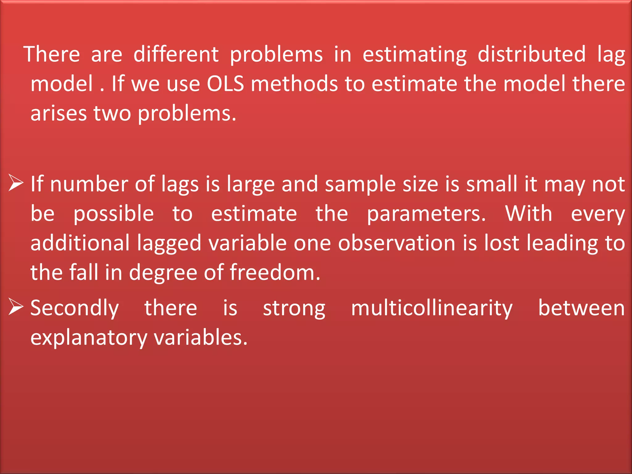 Distributed lag model | PPTX | Physics | Science