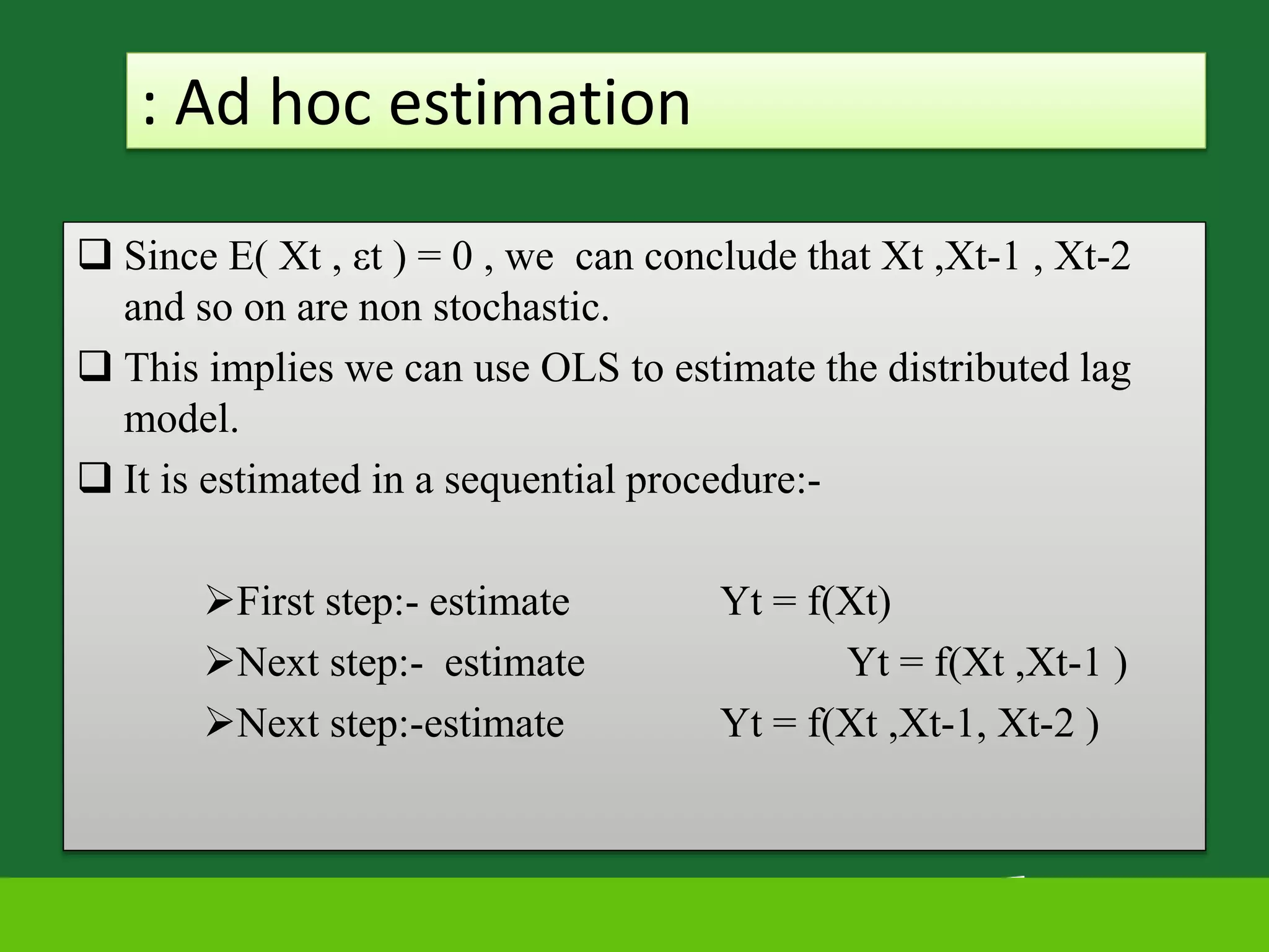 Distributed lag model | PPTX