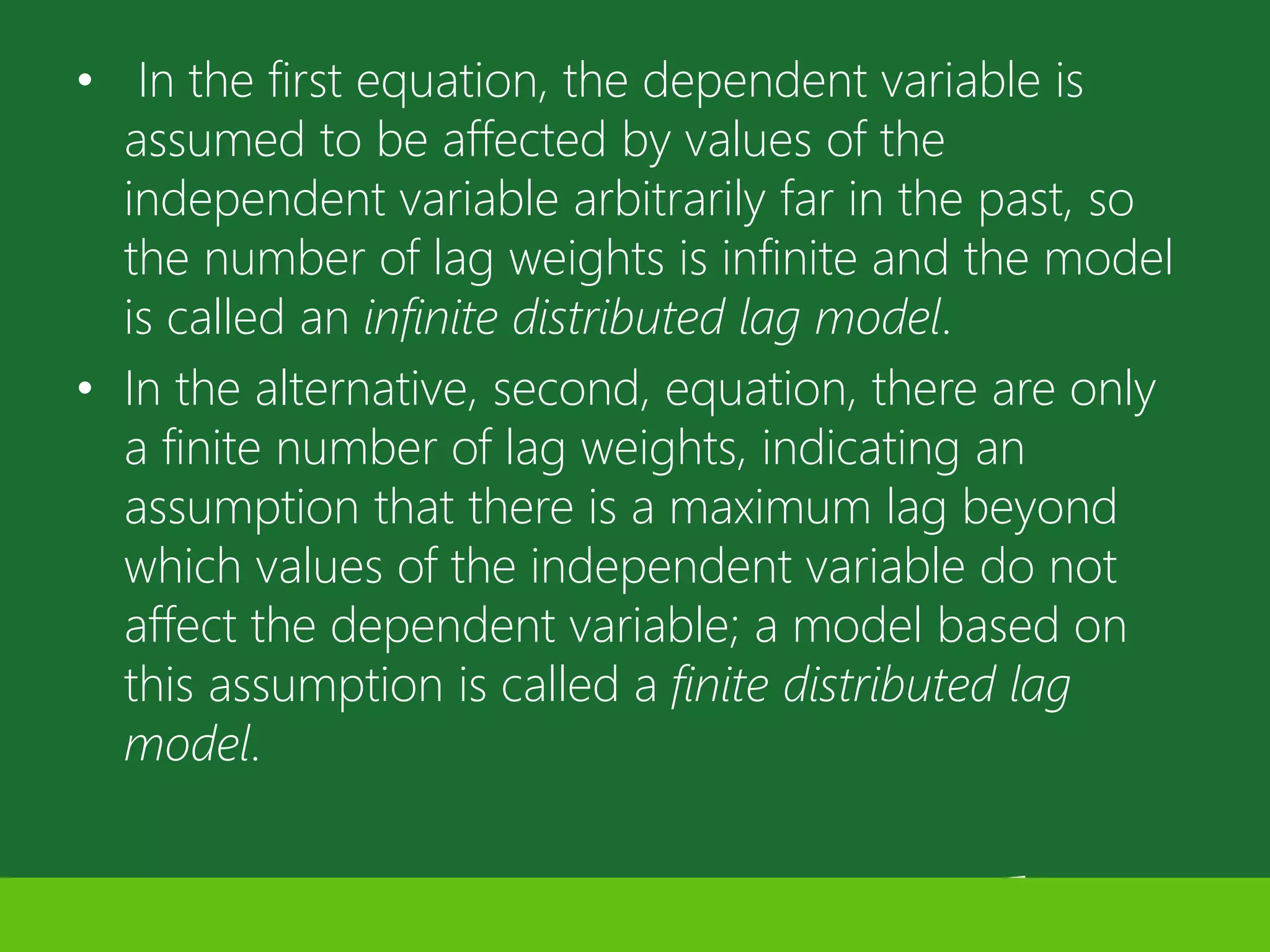 Distributed lag model | PPTX | Physics | Science