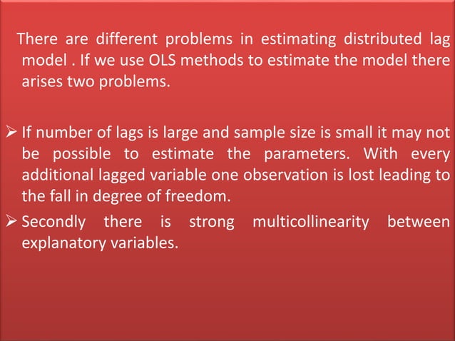 Distributed lag model | PPTX | Physics | Science