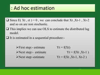 Distributed lag model | PPTX | Physics | Science