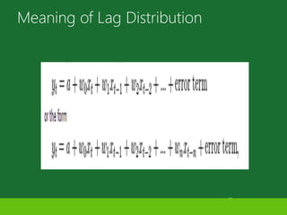 Distributed lag model | PPTX | Physics | Science