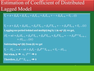 Distributed lag model | PPTX | Physics | Science