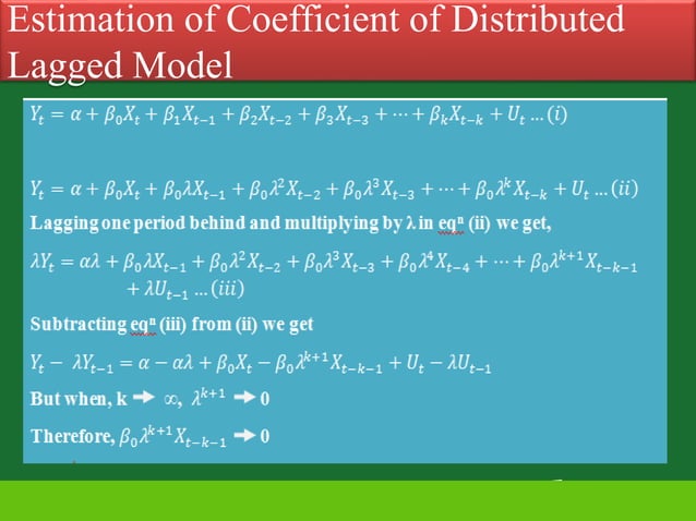 Distributed lag model | PPTX | Physics | Science