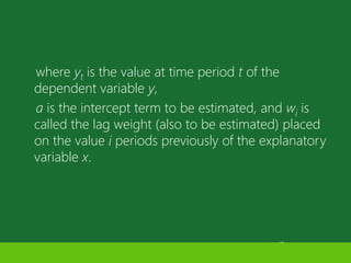 Distributed lag model | PPTX | Physics | Science